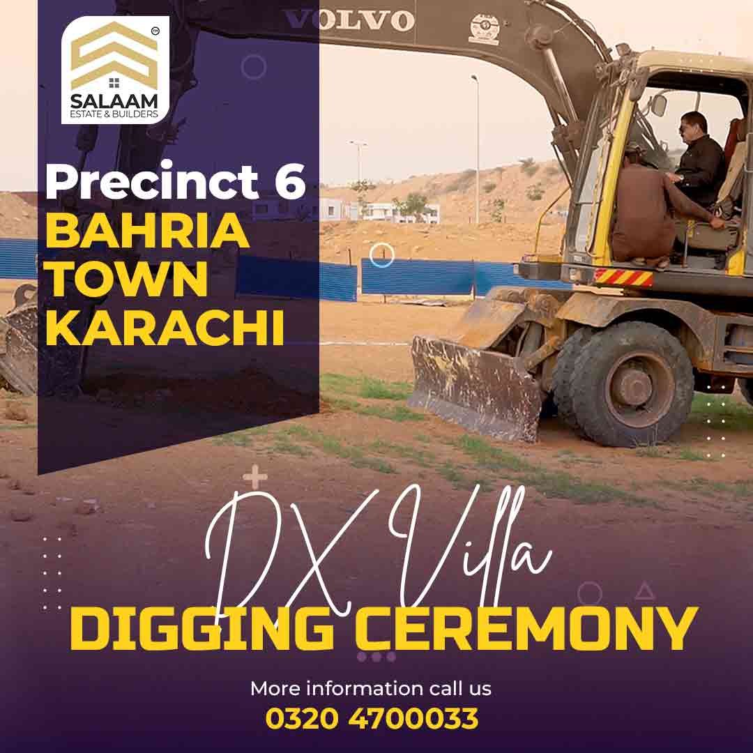 Precinct 6 Bahria Town Karachi | DX Villa Digging Ceremony